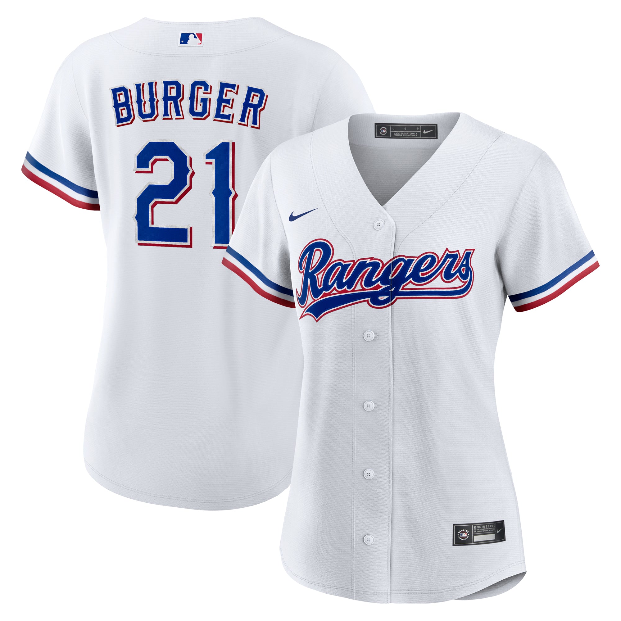 Women's Nike Jake Burger White Texas Rangers Home Replica Jersey – Mr ...